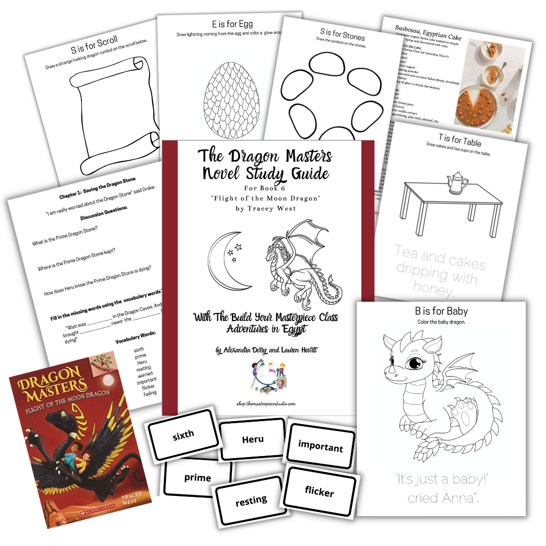 The Dragon Masters Novel Study Guide: Book 6 "Flight of the Moon Drago ...