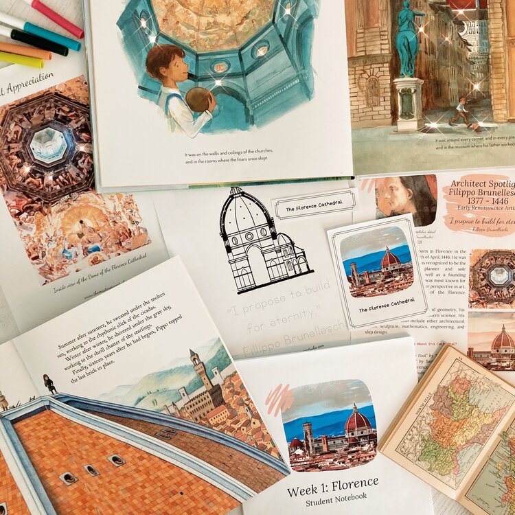 Adventures in Florence 3 Week Unit Study Bundle - Architects + Artists ...