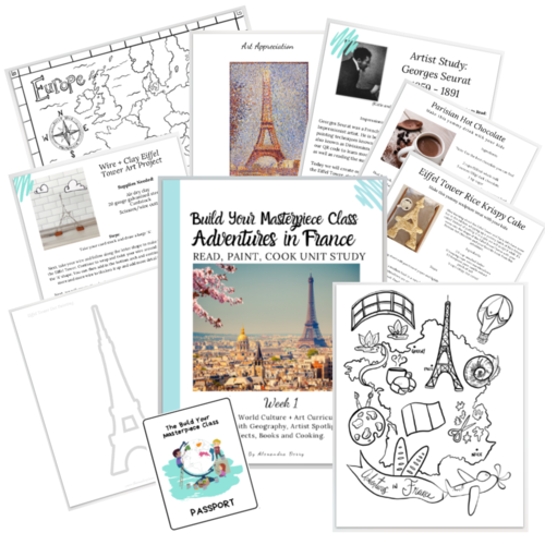 Adventures in France Level 1 Bundle + Cookbook – The Masterpiece Studio
