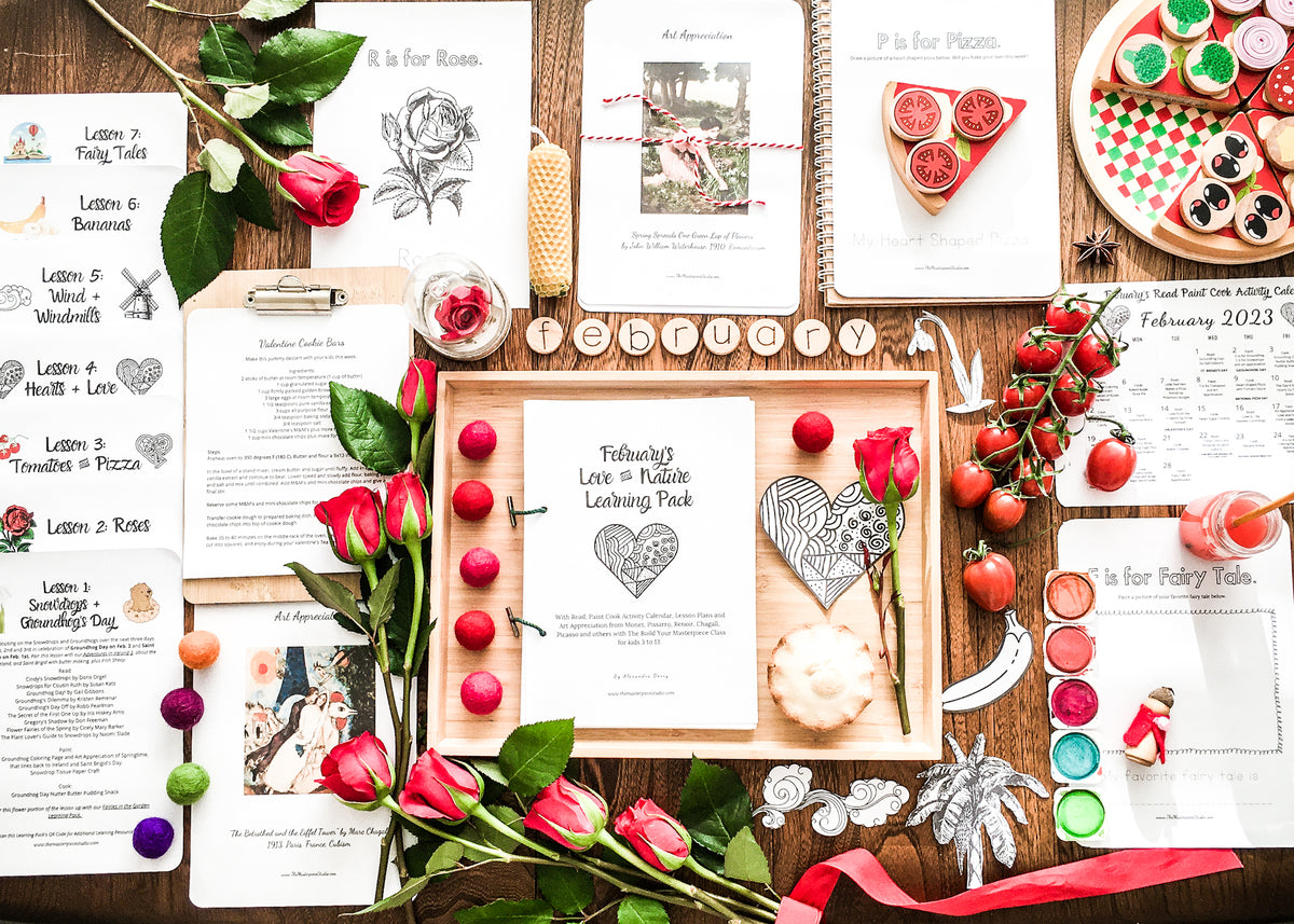 February’s Love and Nature Learning Pack with Read, Paint, Cook Activi ...