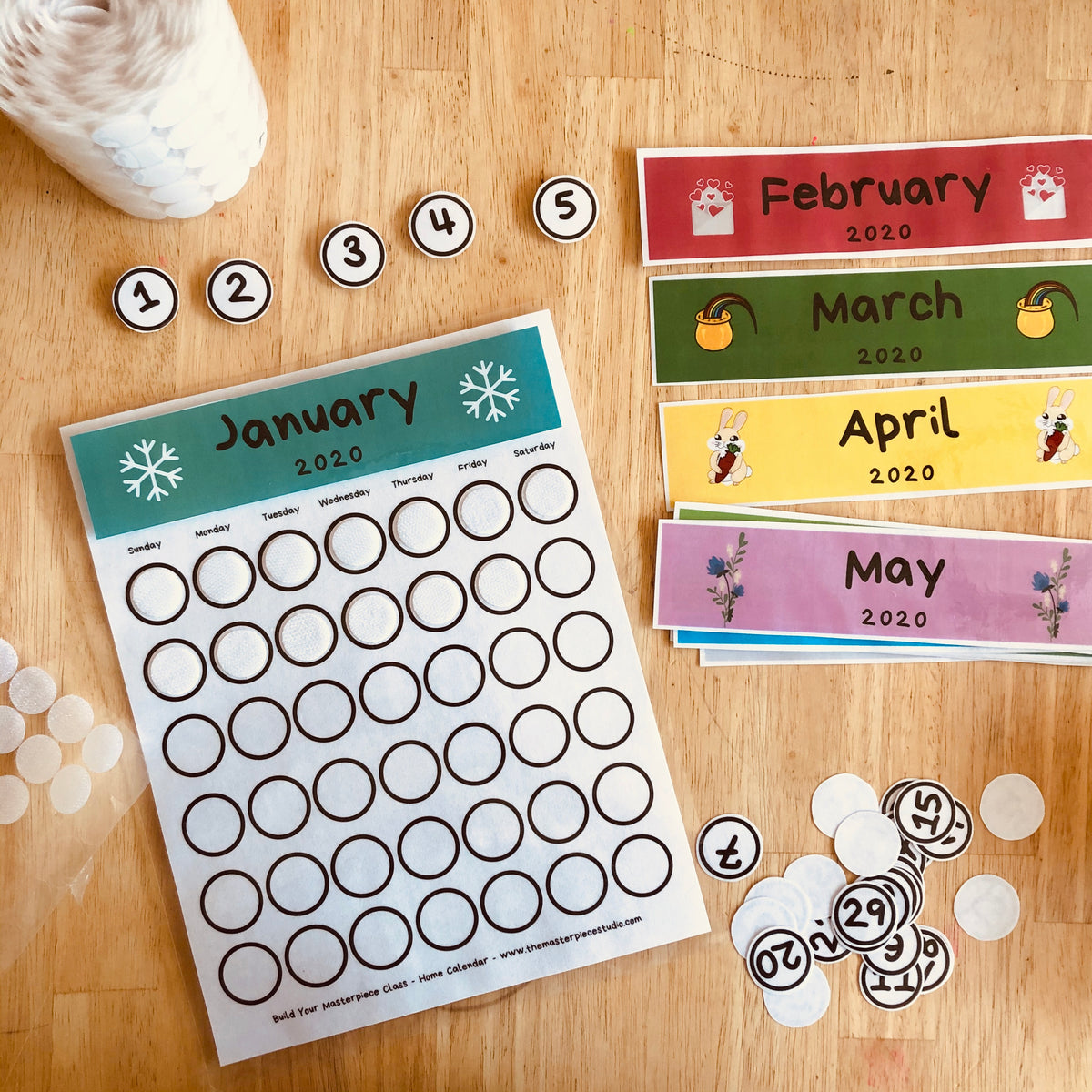 Interactive Home Calendar - FREEBIE -3rd Edition – The Masterpiece Studio