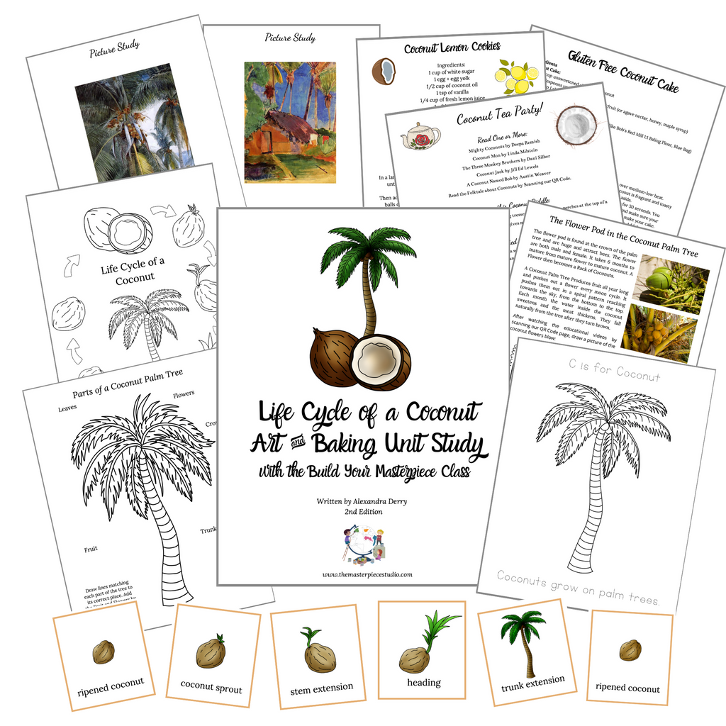 Life Cycle of a Coconut Art & Baking Unit Study – The Masterpiece Studio