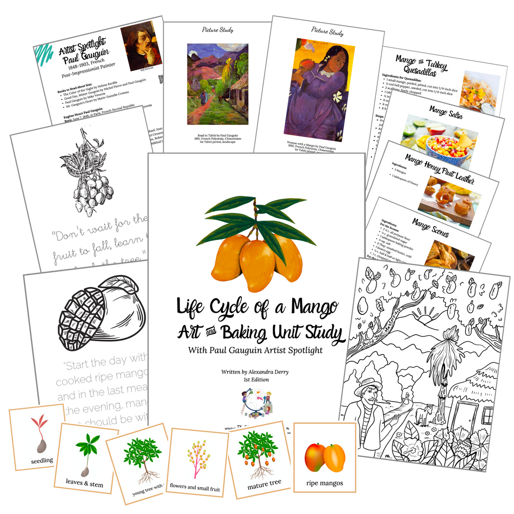 Life Cycle of a Mango Art & Baking Unit Study with Paul Gauguin Artist ...